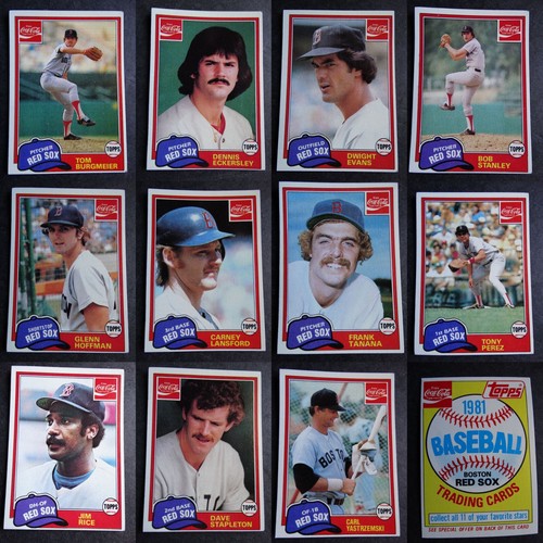 1981 Topps Coca-Cola Boston Red Sox Baseball Cards Complete Your Set U ...