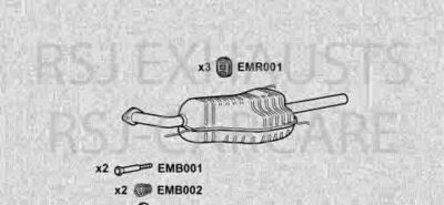 EUROFLO EXGM6014 EXHAUST REAR SILENCER(CLAMSHELL) | eBay