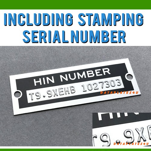 HIN DATA TAG EMBOSSED PLATE HOT RAT ROD CHEVROLET PLYMOUTH FORD | eBay