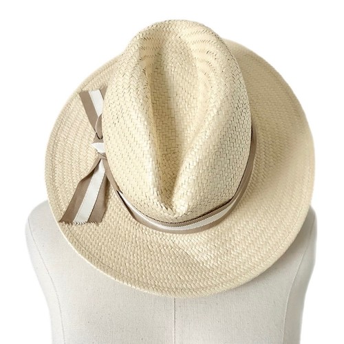 NEW Madewell Biltmore Straw Hat Panama Style Ribbon Bow Women's | eBay