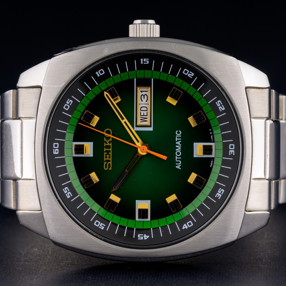 Seiko Recraft SNKM97 Green Automatic 43mm Steel Men's Watch | eBay