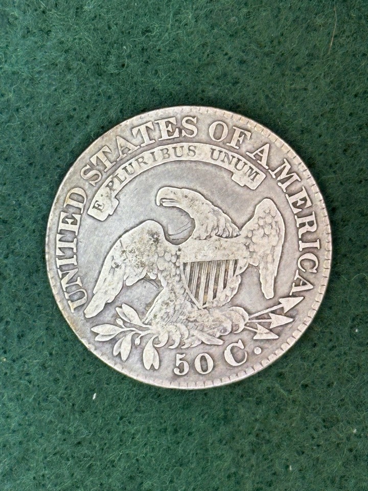 1828 Capped Bust Half Dollar 50c lettered edge Circulated | eBay