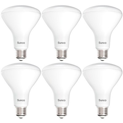 Sunco 6 Pack BR30 Light Bulb LED Recessed Can Light Bulbs, Indoor Flood ...