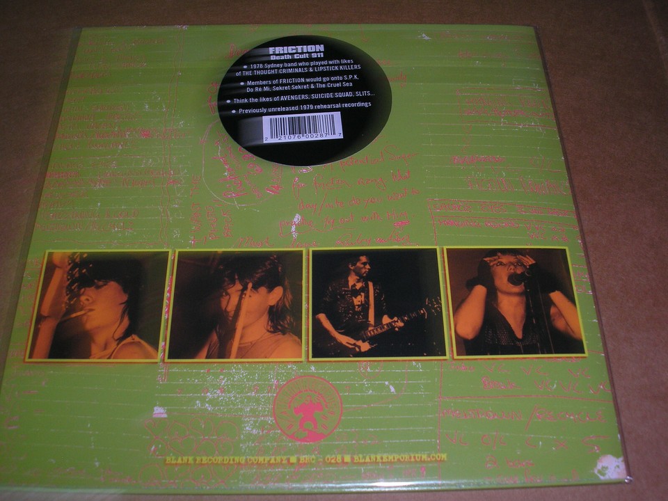 Friction - Death Cult 911 7" EP new punk rock Blank Records | eBay