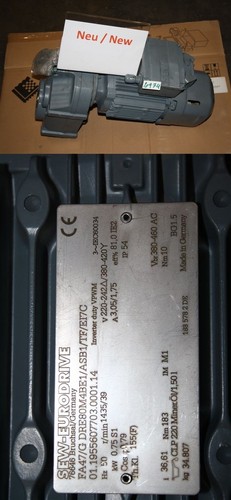 SEW 0,75 kw 39 min getriebemotor FA47 G DRE80M4BE1 WINCKELGETRIEBE | eBay