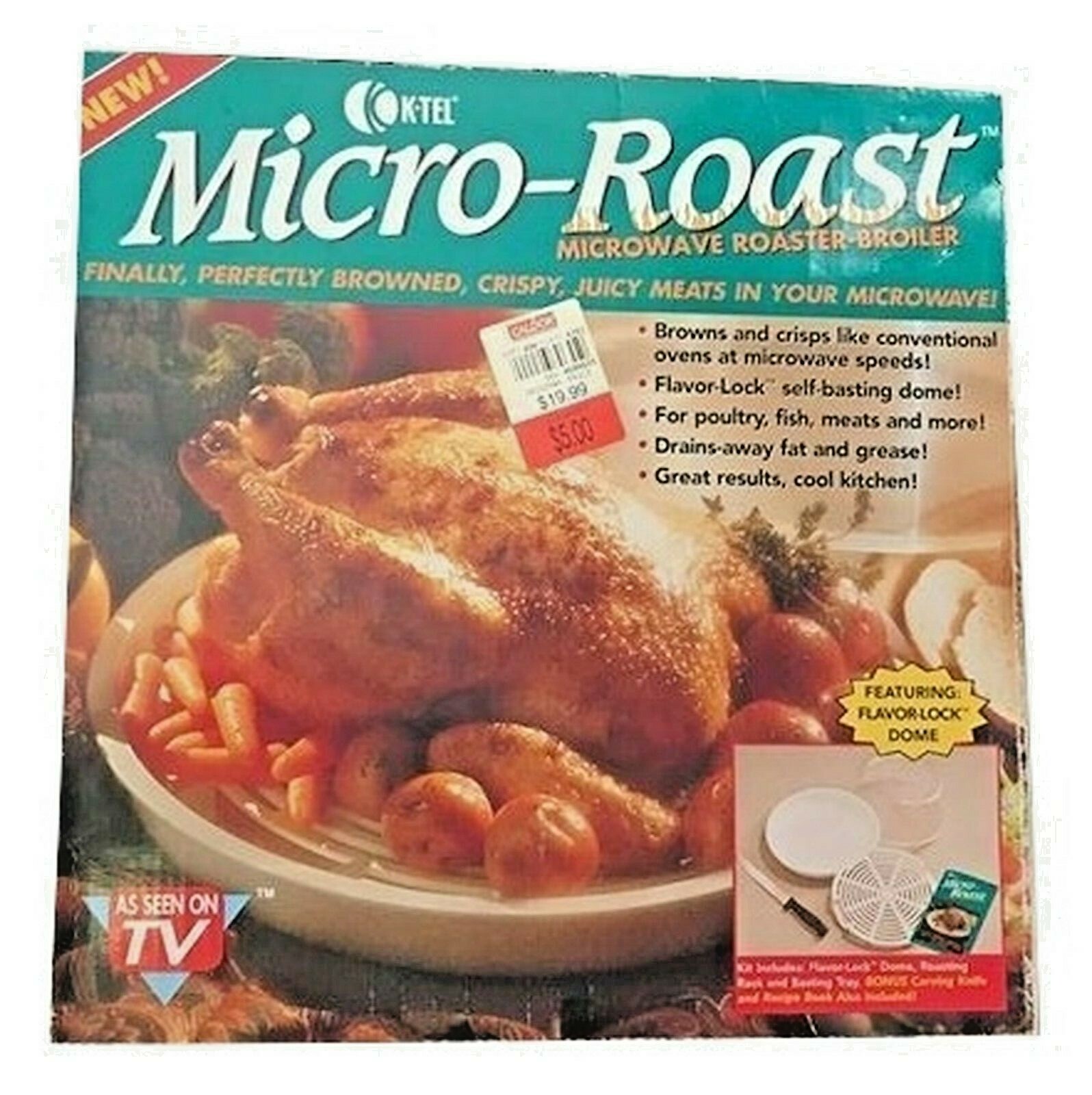TEL Micro Roast / Microwave Roaster Broiler Original Box NEW IN THE BOX ...
