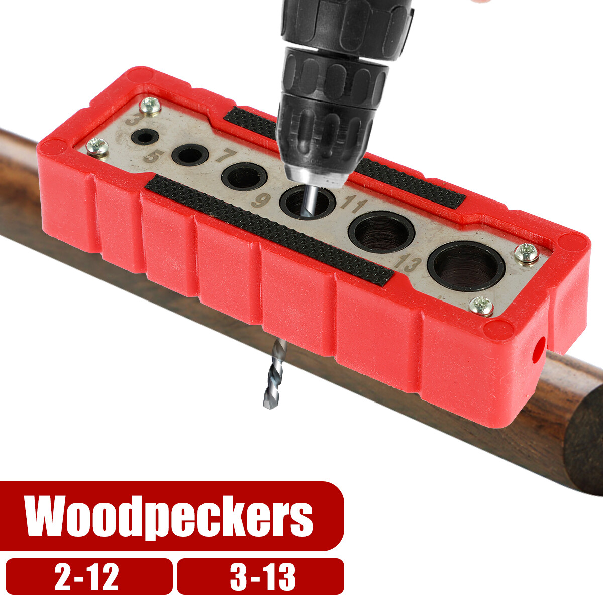 Dowel Drill Guide Metal Drilling Hole Positioner 6 Hole Drill Bit ...