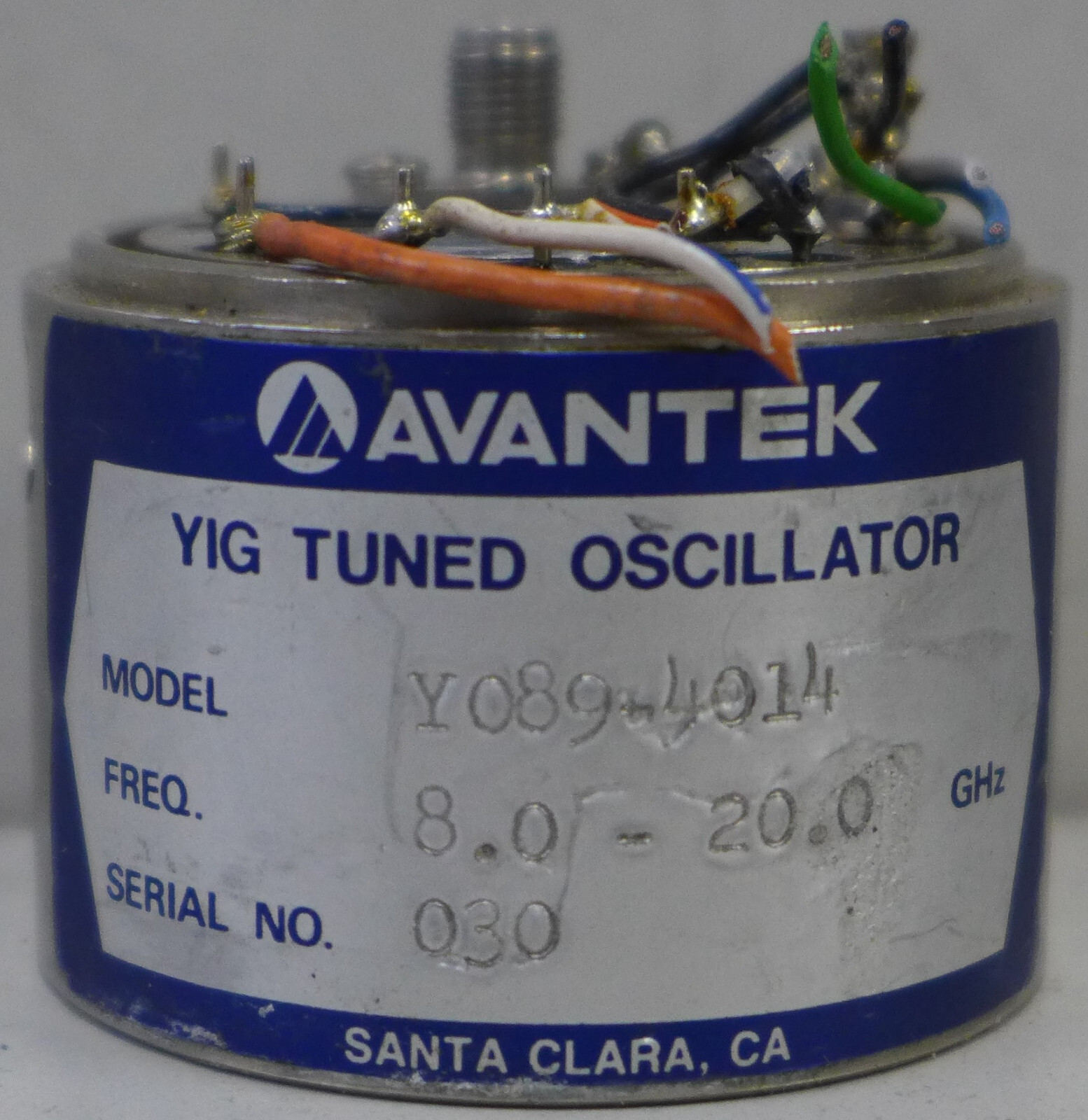 Avantek Y089-4014 Yig Tuned Oscillator 8.0 to 20.0 GHz | eBay
