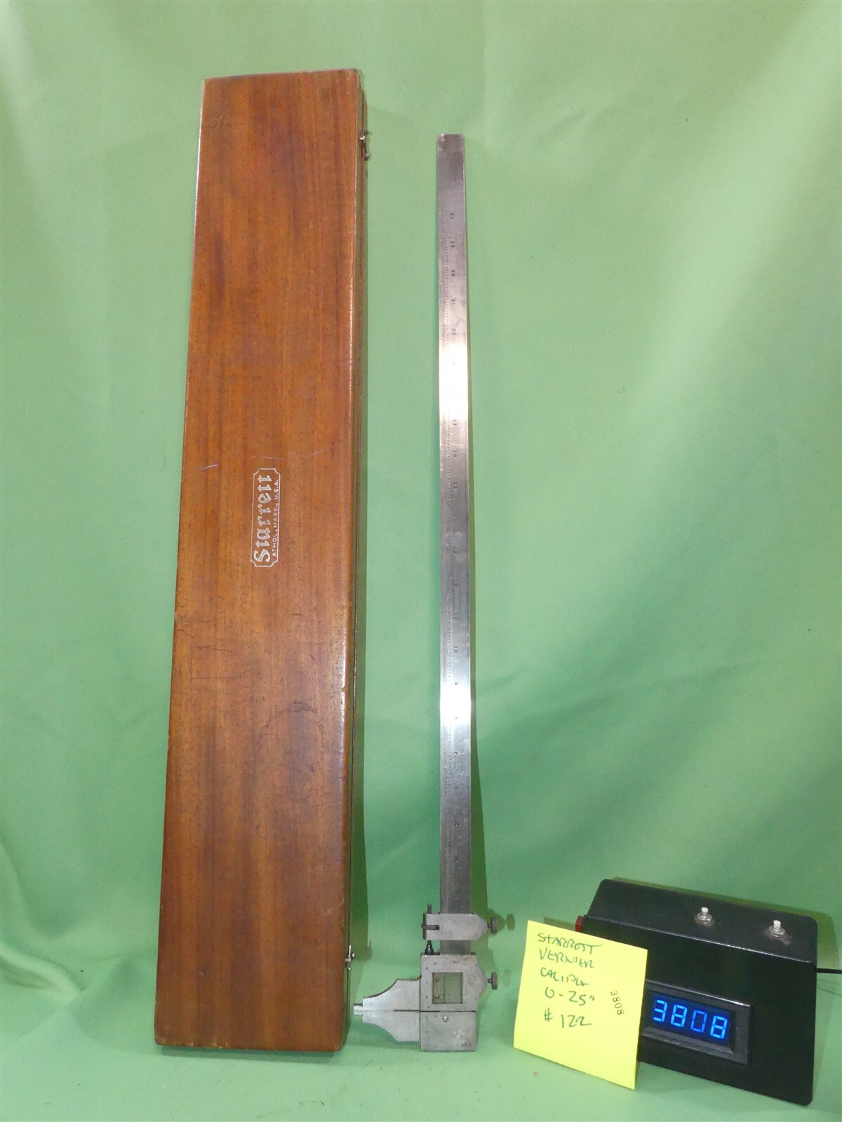 #3808 Starrett Vernier Caliper 24" in wood box #122 WORKS well | eBay
