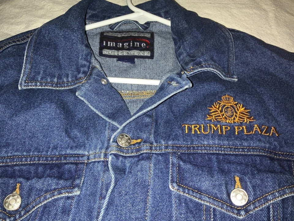 Trump Plaza blue denim jacket XL | eBay