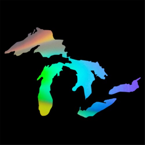 2x Michigan Great Lakes State Map Car Window Wall Stickers Vinyl Decal ...