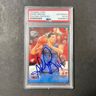 2004 PressPass #4 Andre Brown Signed Card AUTO PSA Slabbed DePaul | eBay