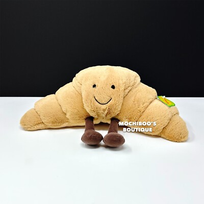 Jellycat AMUSEABLE CROISSANT [MEDIUM] Soft Plush Toy NWT Breakfast ...