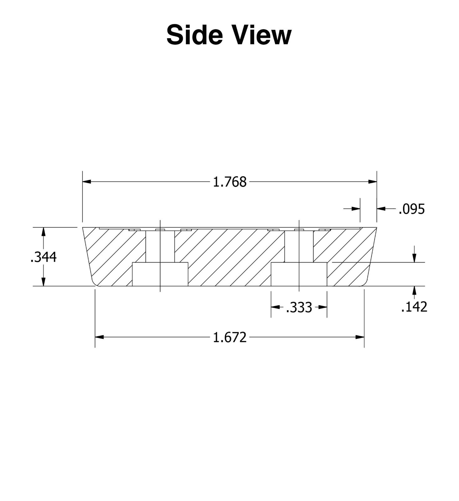 4 SMALL RECTANGULAR RUBBER FEET -- FURNITURE, TABLES, SOFAS, CHAIRS ...