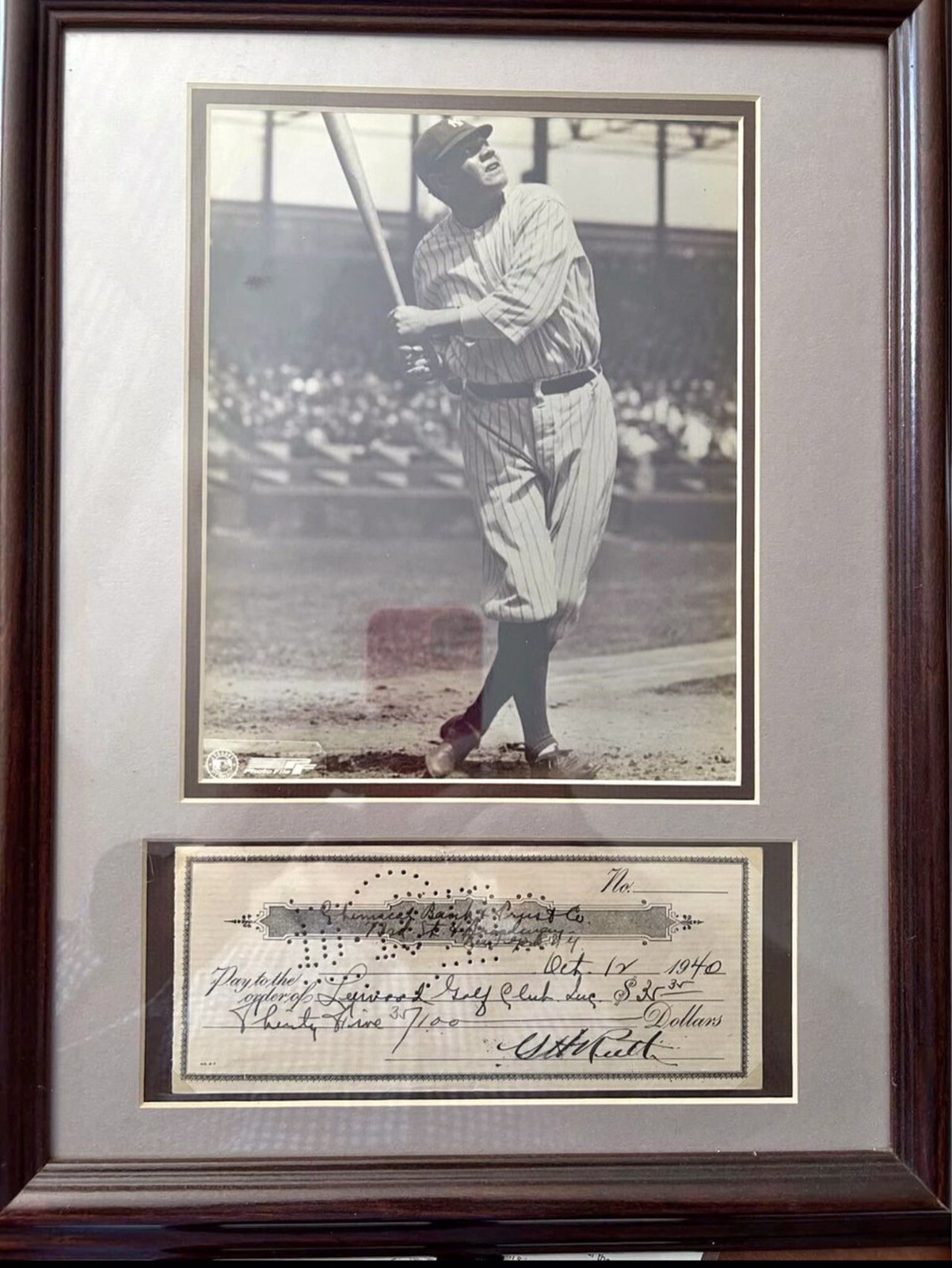 Babe Ruth Signed Check | eBay