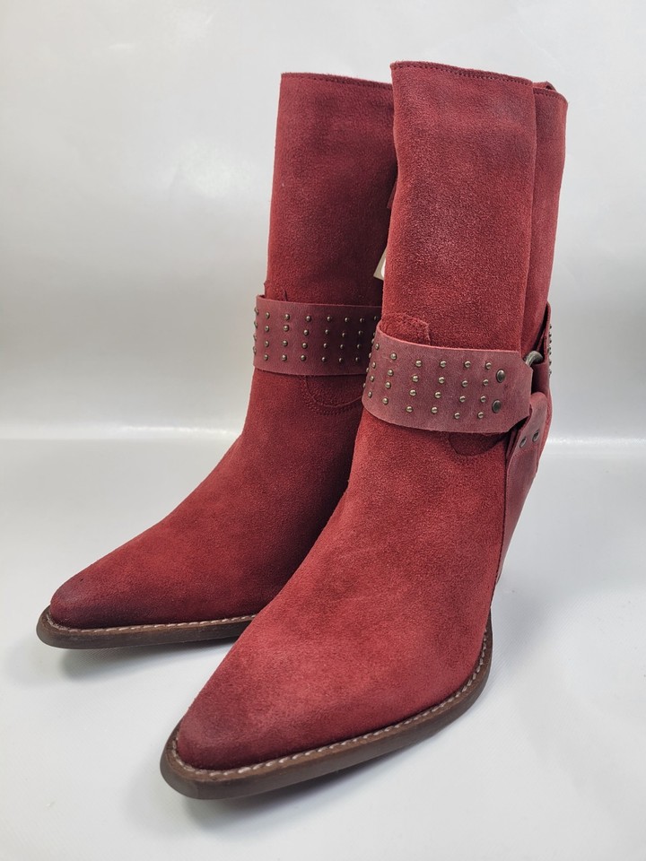 Dingo Women's Songbird Suede Leather Western Boot, Red, Size 11 | eBay