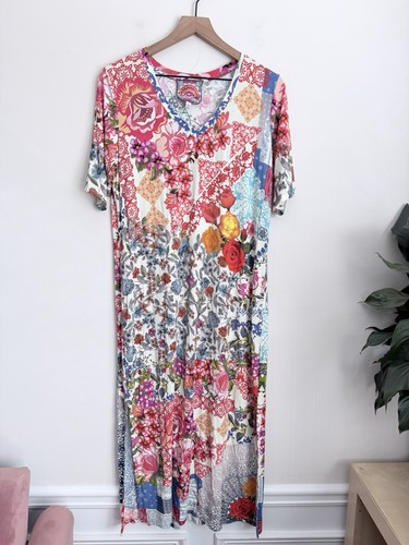 Johnny Was Tango T-shirt Midi Dress Floral Jersey knit M | eBay