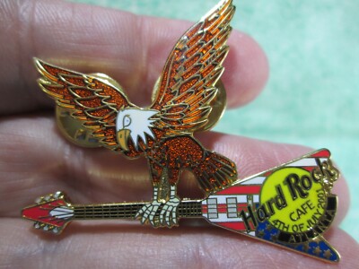 Hard Rock Cafe Pin Atlanta 4th of July 2001 Eagle & Guitar - Limited Ed ...