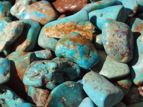 1/2 Pound Bright Blue Polished AAA Lots Kingman Arizona Turquoise ...