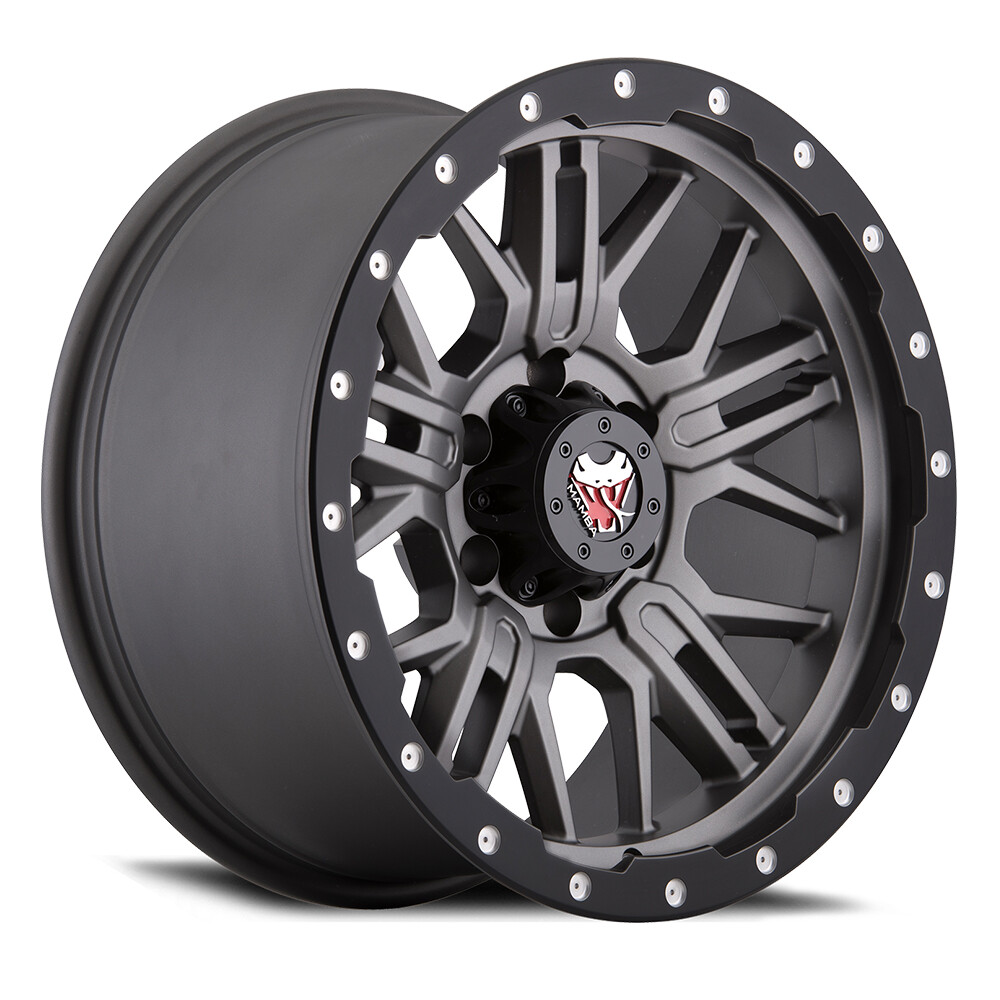 MAMBA M25 Rim 18X9 5X127 Offset -12 Matte Grey/Black Lip (Quantity of 1 ...