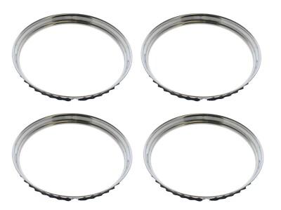 GM CHEVY OLDS PONTIAC RALLY WHEEL BEAUTY TRIM RINGS 1-1/2" DEEP DISH ...