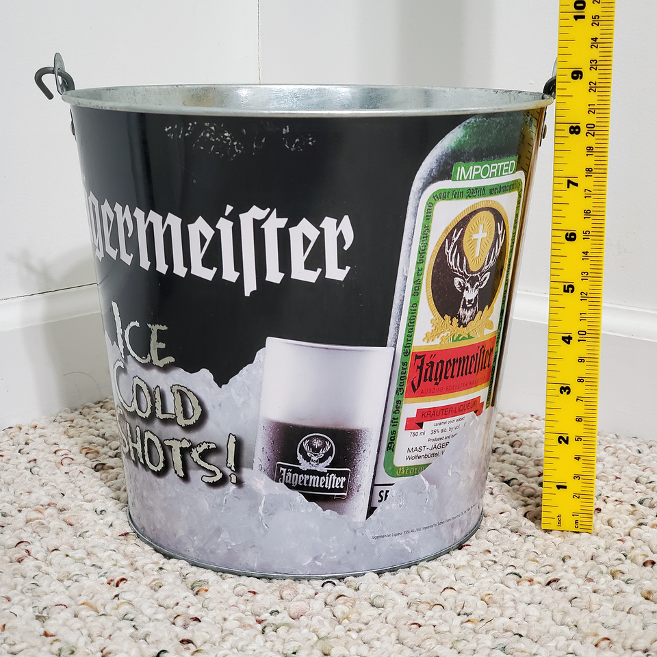 Jagermeister Aluminum Bucket "Ice Cold Shots!" Spirits Beer Bar Decor 8 ...