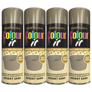 4X Desert Sand Matt Spray Paint Aerosol Auto Car Lacquer Wood Metal ...