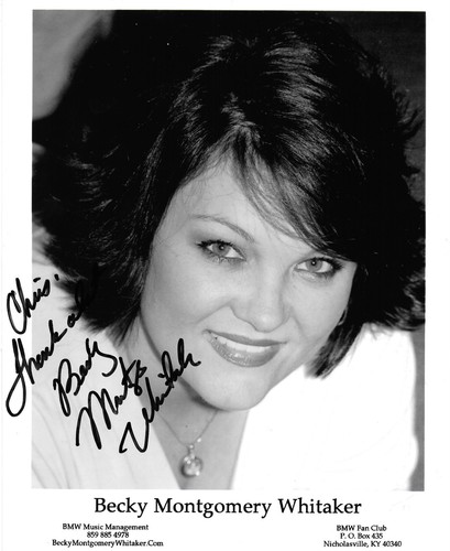 Vintage photograph, Becky Montgomery Whitaker, singer, signed, 8" x 10 ...