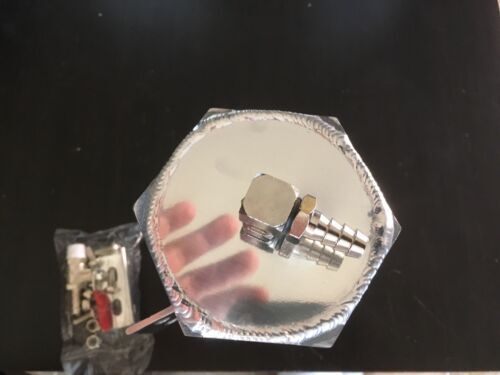 Polished Aluminum Universal 3"x 8" Hexagon Radiator Overflow Tank ...