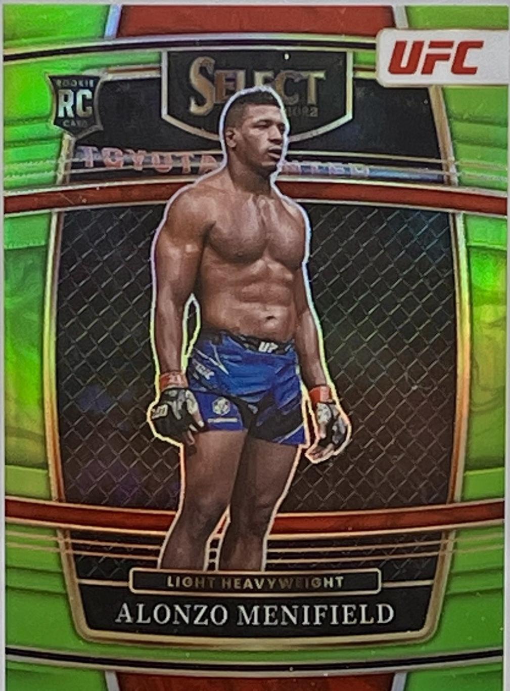 2022 Panini Select UFC - Concourse Alonzo Menifield #4 Neon Green Prizm ...