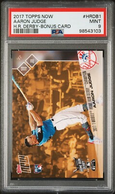 PSA 9 - 2017 Topps Now AARON JUDGE HR Derby Bonus Card Winner #HRDB1 ...