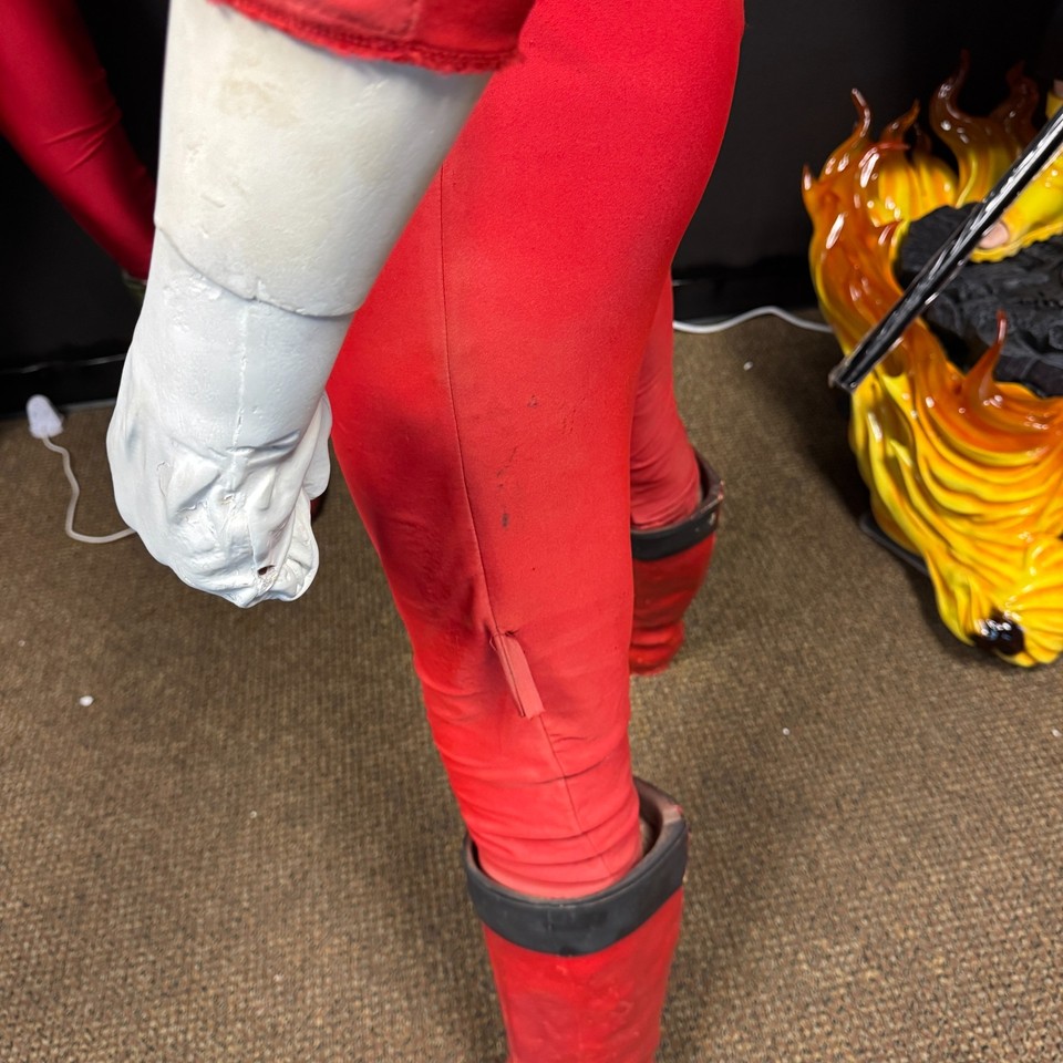 Rare Red Ranger Power Ranger Life Size Pre-Owned Statue 1:1 Scale ...