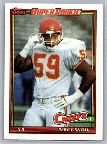 1991 TOPPS CARD # 139 Percy Snow - Kansas City Chiefs | eBay