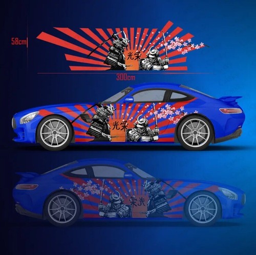 Custom Samurai Livery Racing Side Wrap; JDM Inspired Samurai Custom ...