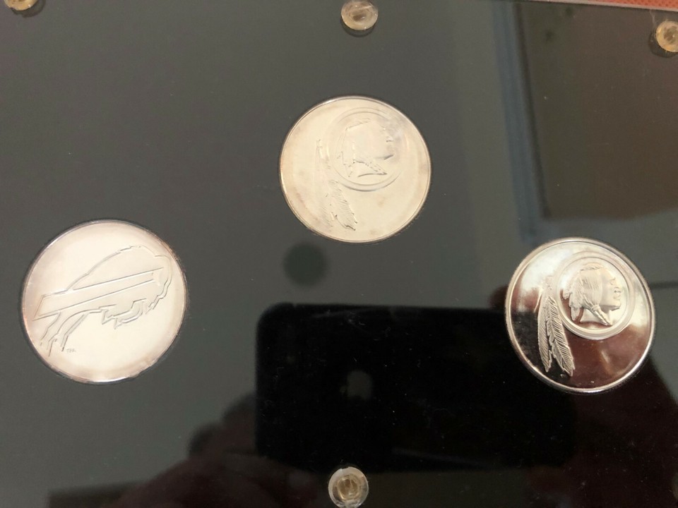 WASHINGTON REDSKINS SUPER BOWL XXVI, 1 OF 500 COLLECTOR'S SET, 3 SILVER ...