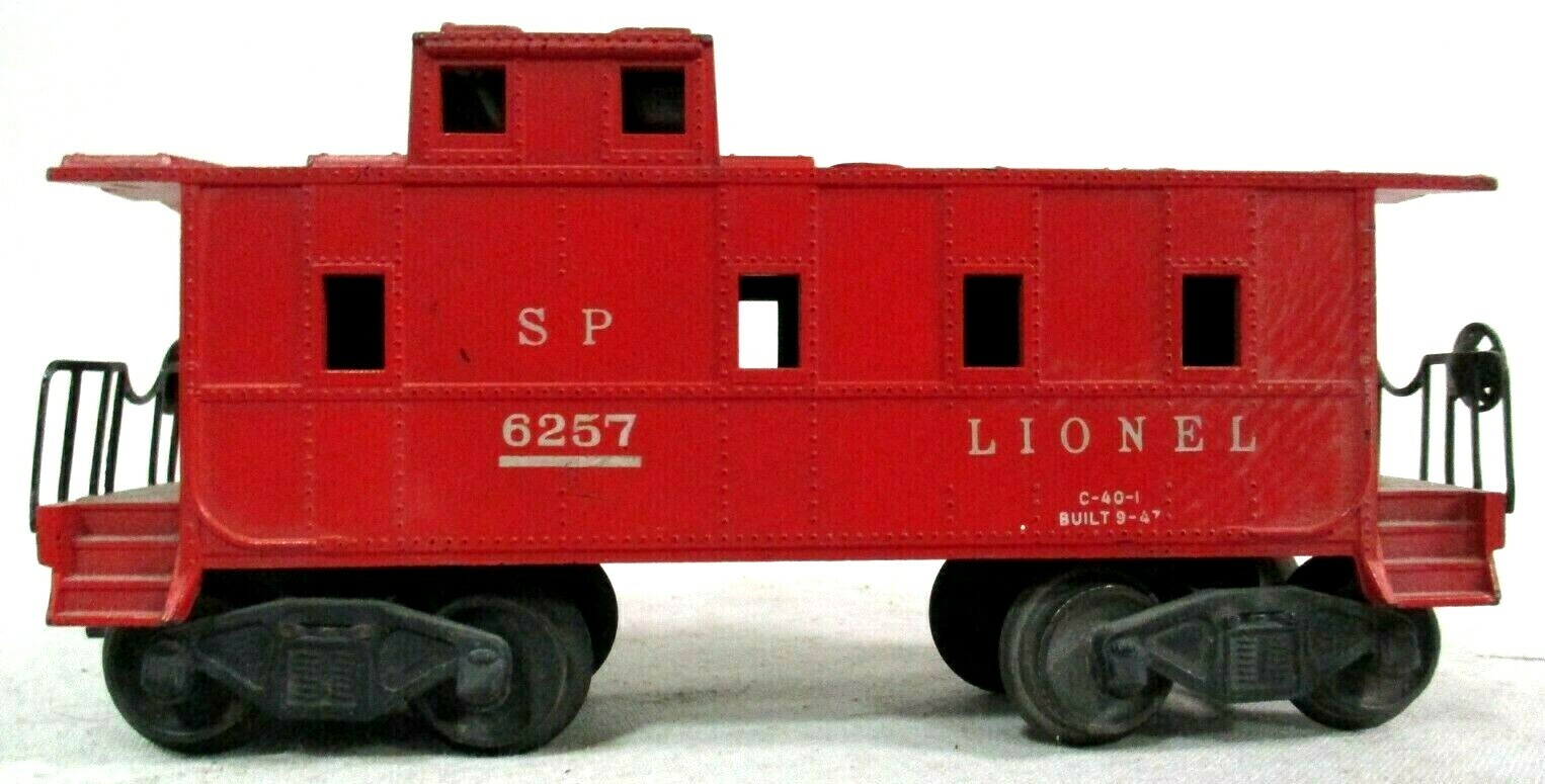 Lionel SP Type No. 6257 Red Caboose Vintage Postwar Model Railway Train ...