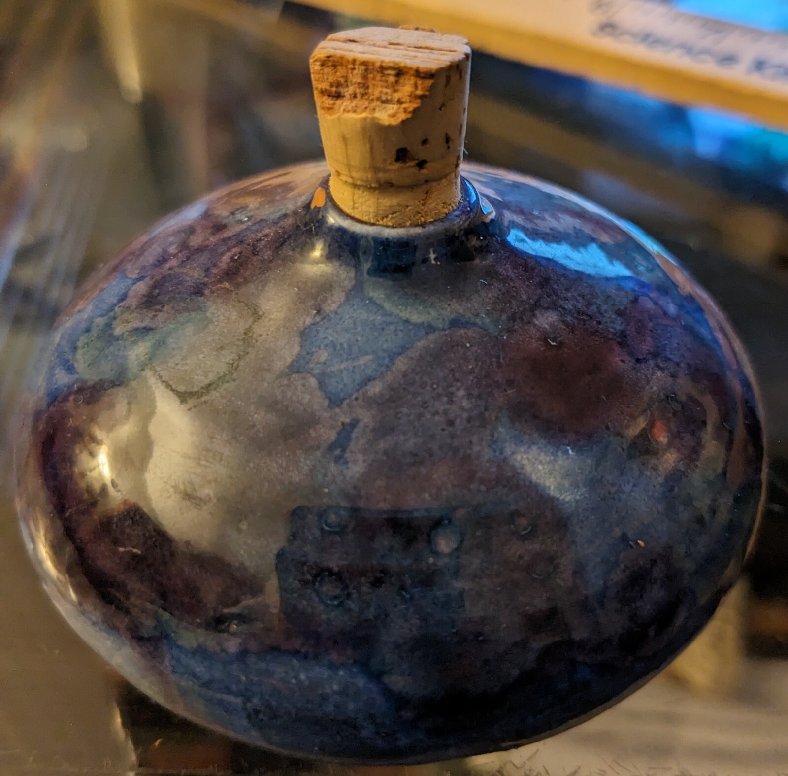 Vintage glazed red pottery inkwell w/cork. Variations Of Indigo Blues ...