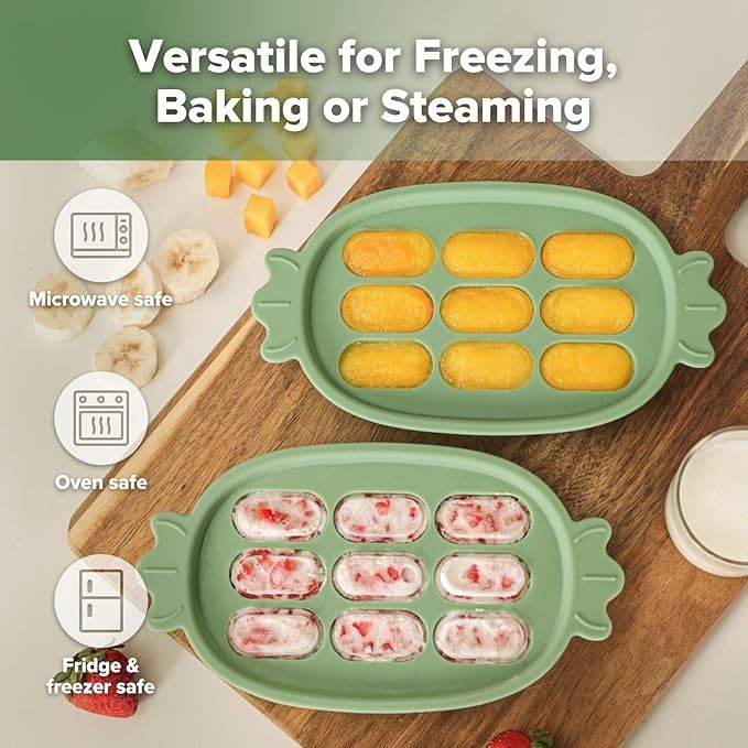 Baby Popsicle Mold Food Maker Baking Teething Freezer Tray BPA cooking ...