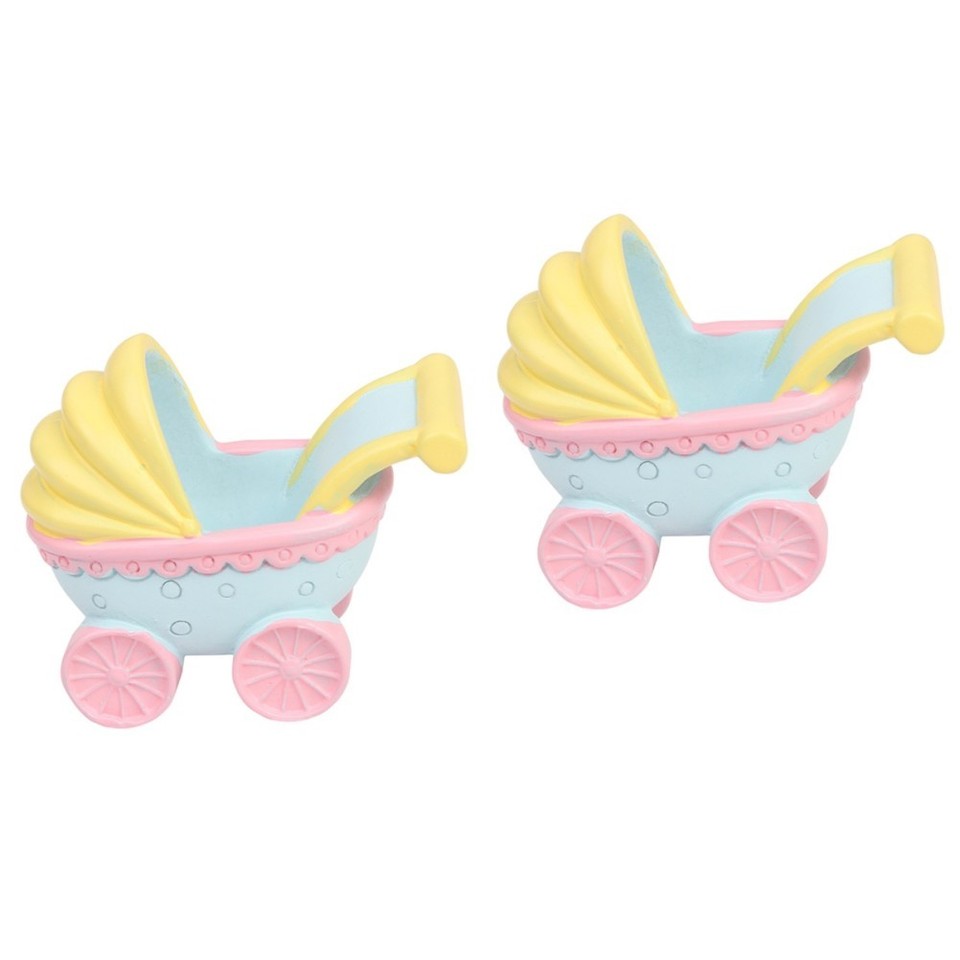 2 Count Mini Trolley Desktop Decoration Ornament Birthday Cake ...