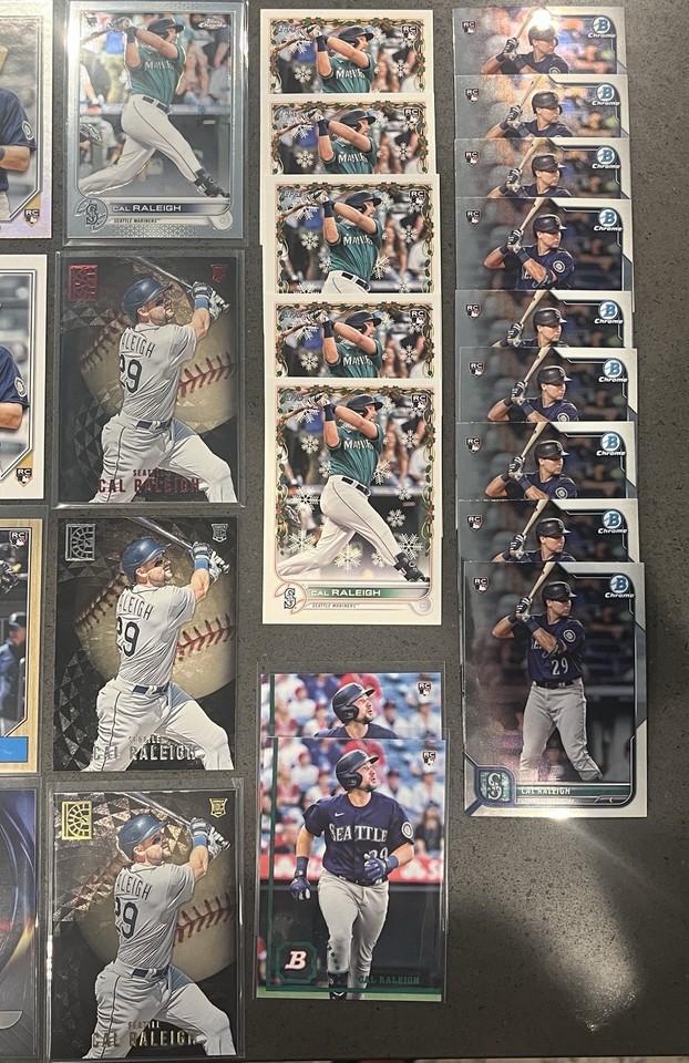 2022 CAL RALEIGH SEATTLE MARINERS ROOKIE LOT TOPPS CHROME MEGA BOX 50 ...
