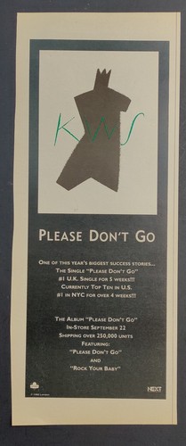 1992 KWS print ad - Please Don't Go album release promo [4x10] | eBay