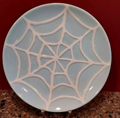 8.5 Halloween Blue With Cobwebs Plates By Ashland, Festival Touch ...