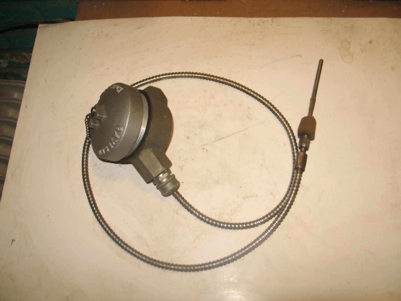 NEW WIKA GAYESCO TYPE T THERMOCOUPLE ASSY WITH 44" ARMORED CABLE 1/2NPT ...