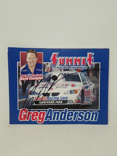 Greg Anderson TEAM SUMMIT PRO STOCK 2005 PRESS PASS #29 signed NHRA ...