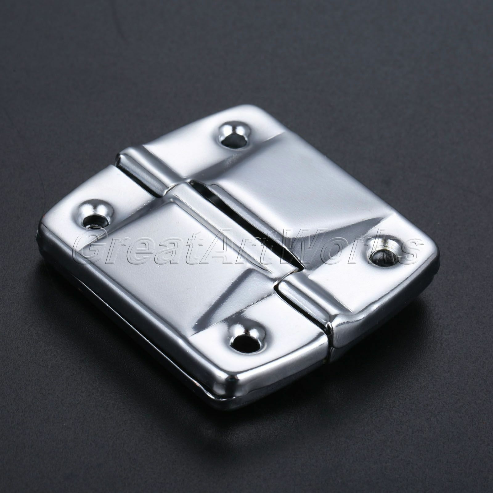 2X Flight Case Suitcase Hinge Metal Silver Tone Cabinet Toolbox Support ...