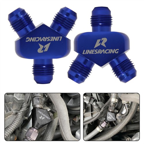 2PCS AN6 AN6 Inlet Y Block Car Performance Aluminum Alloy Fittings ...