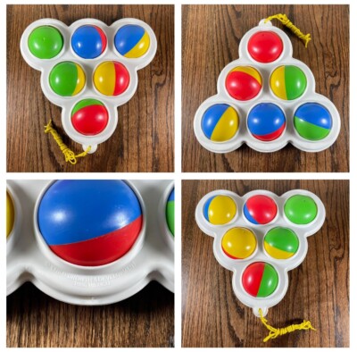 Vintage 1986 Mattel Fisher-Price Pull Along Rolling Rattling Triangle ...