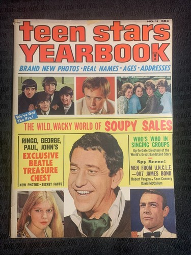 1965 TEEN STARS YEARBOOK Magazine #11 VG/FN 5.0 Beatles / James Bond ...