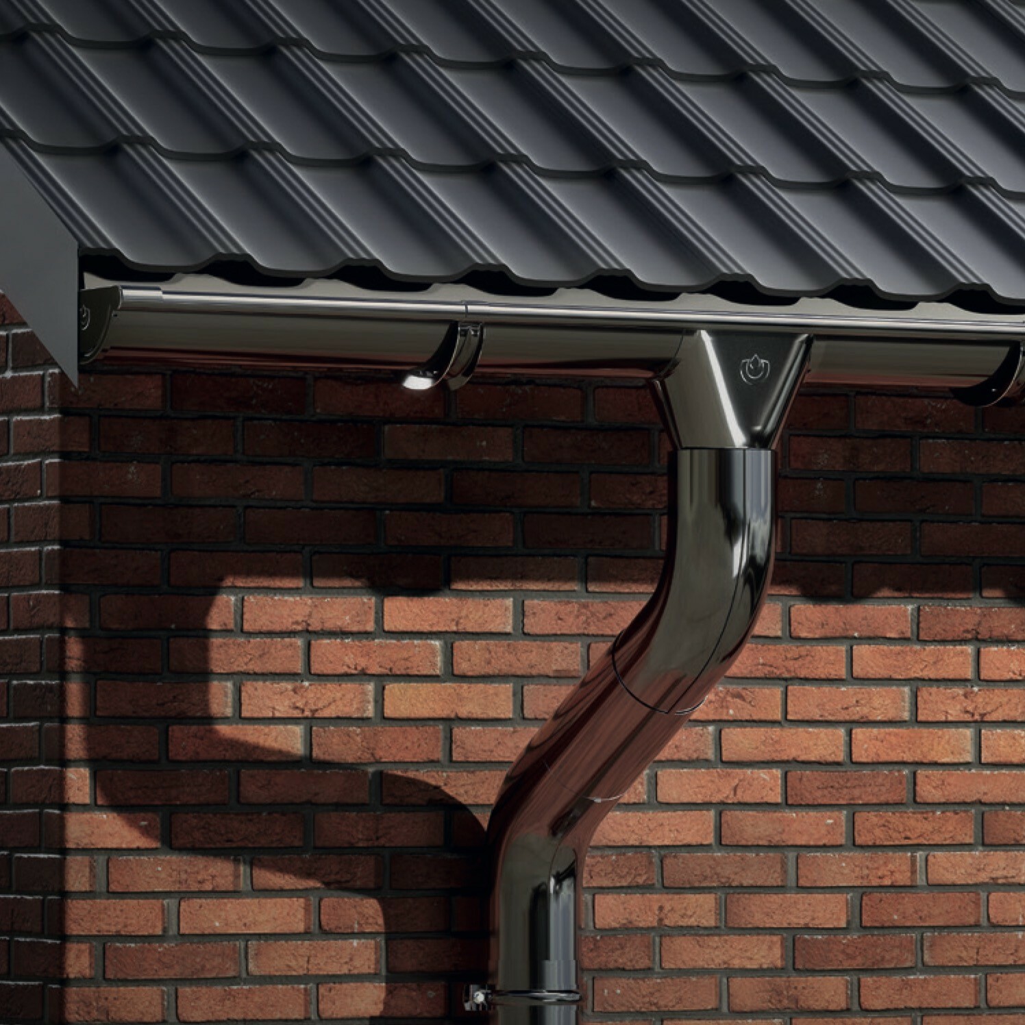 Metal Gutter TEE 130mm . STEEL . Anthracite and Black | eBay UK