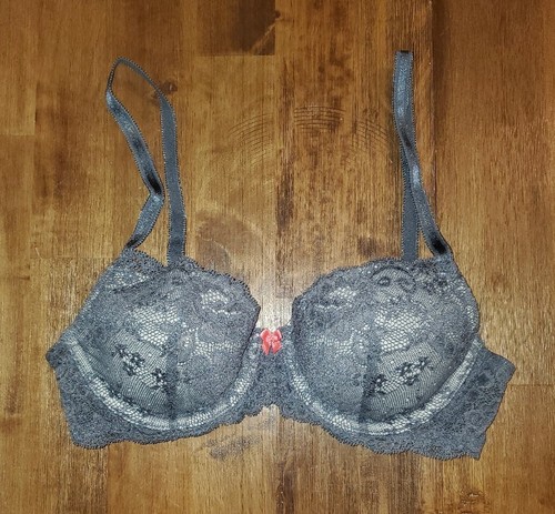 NWT Women's Victoria's Secret Vintage Dream Angels Gray Lace Demi Bra ...